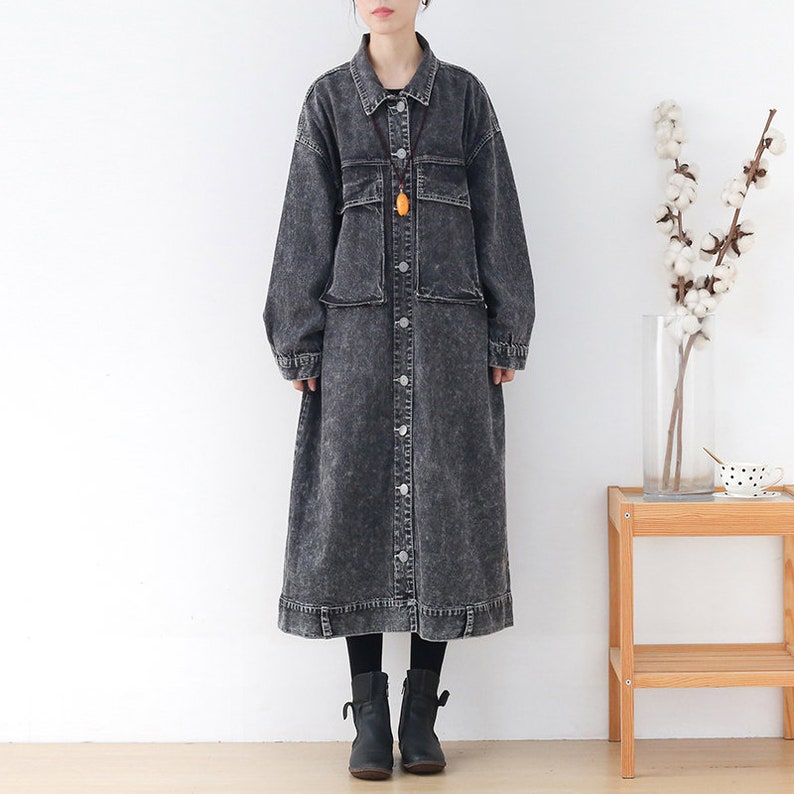 Womens Autumn Loose Fitting Fashion Distressed Denim Cotton Outerwear ...