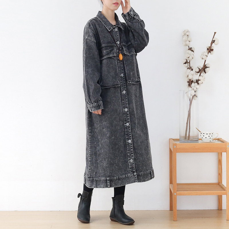 Womens Autumn Loose Fitting Fashion Distressed Denim Cotton Outerwear ...
