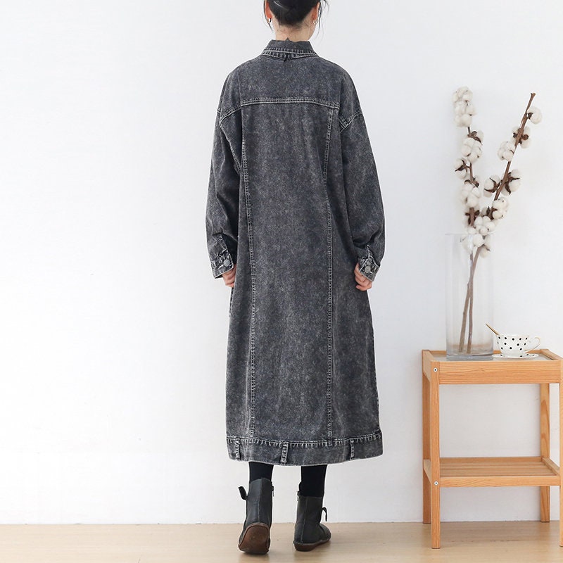 Womens Autumn Loose Fitting Fashion Distressed Denim Cotton Outerwear ...