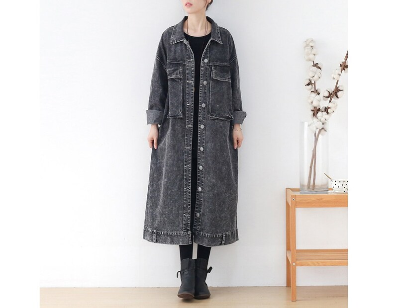 Womens Autumn Loose Fitting Fashion Distressed Denim Cotton Outerwear ...