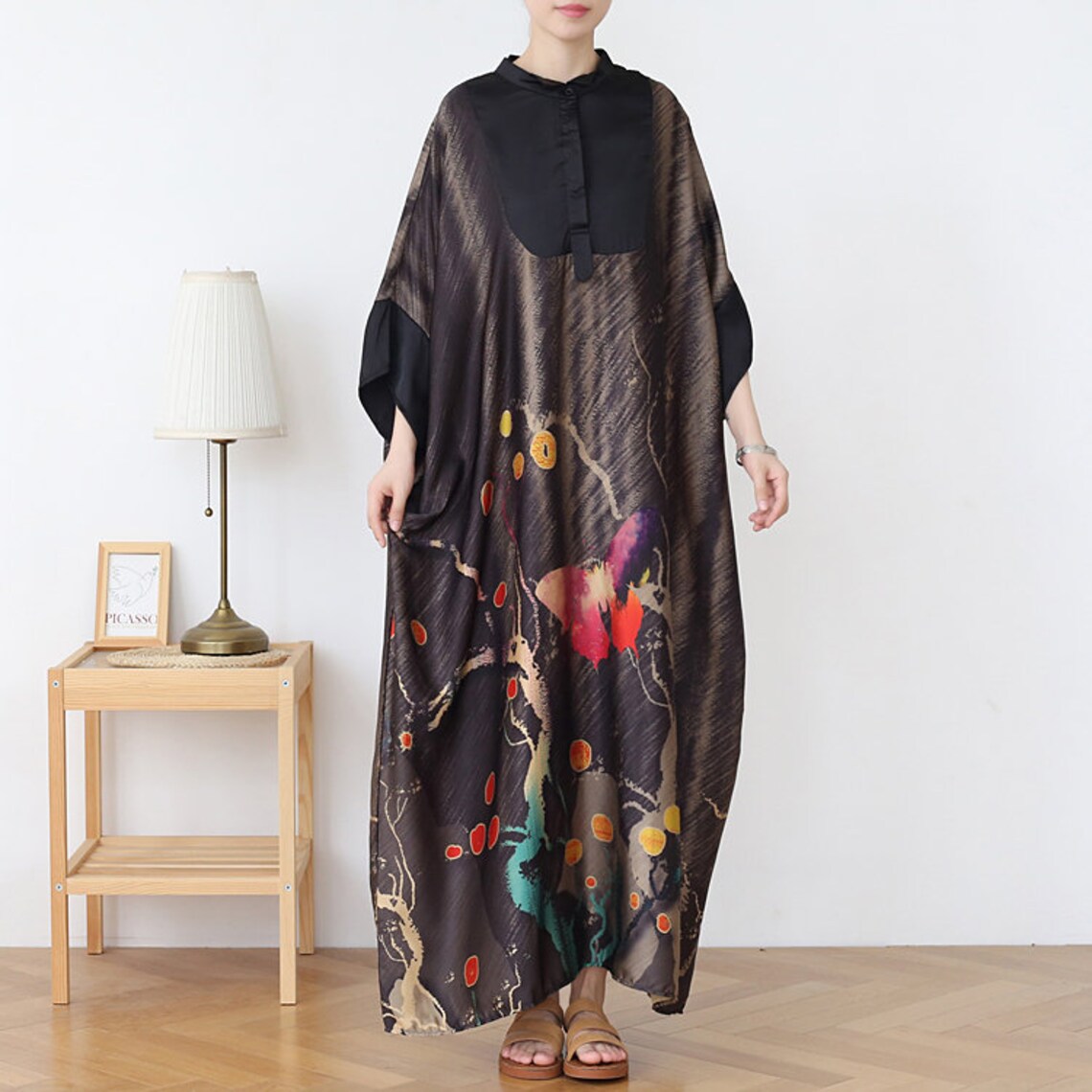 Womens Summer Retro Loose Fitting Printed Floral Chiffon Robe - Etsy