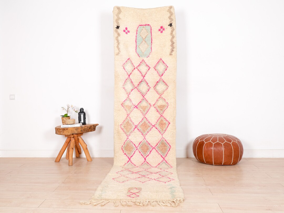 Moroccan Runner Rug 2x10 Ft, Vintage Berber Runner, Handwoven Wool Rug ...