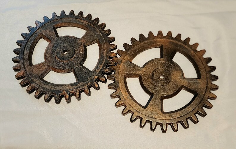 Rustic Industrial Resin Gear Decor 8 Inch Decorative Steampunk Wall Art ...