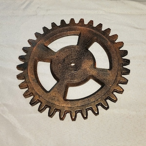 Rustic Industrial Resin Gear Decor 8 Inch Decorative Steampunk Wall Art ...