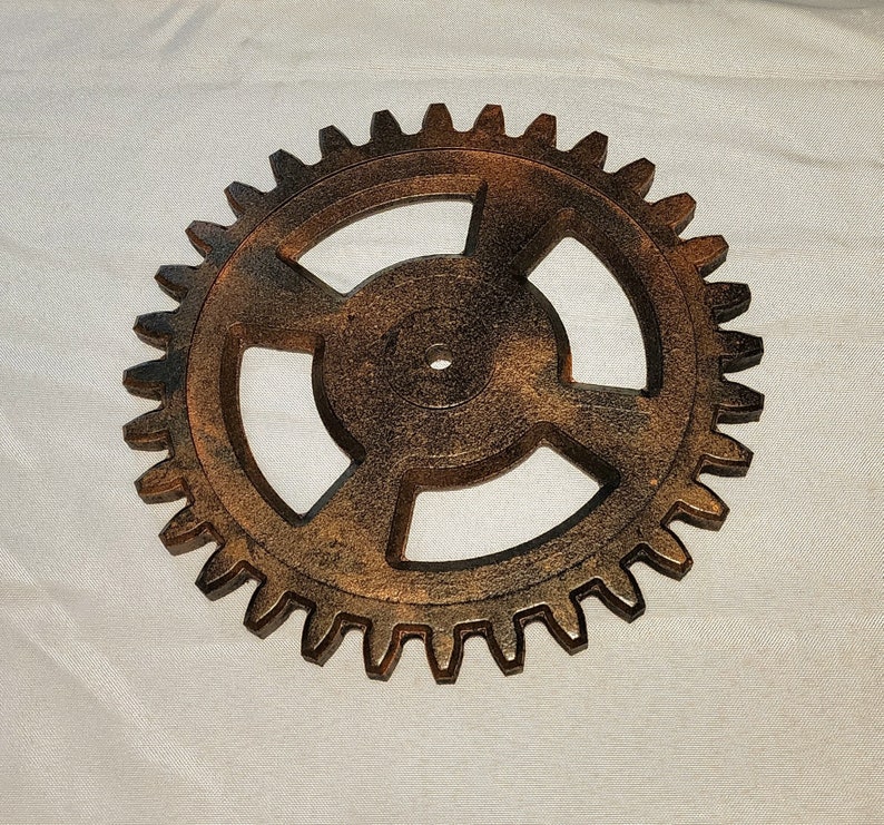 Rustic Industrial Resin Gear Decor 8 Inch Decorative Steampunk Wall Art ...