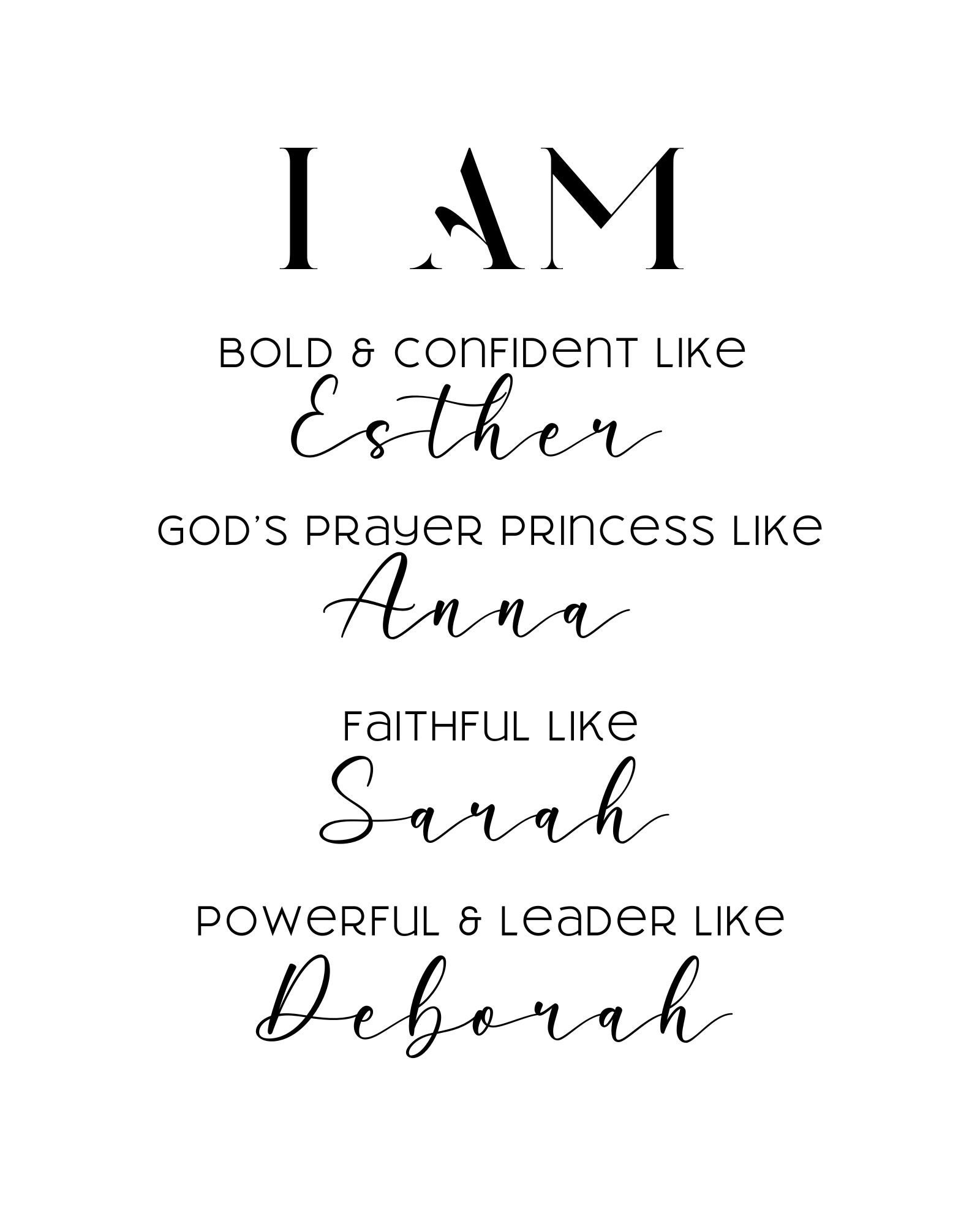Esther Bible Verse Download Bundle Christian Woman Inspiration Wall Art ...