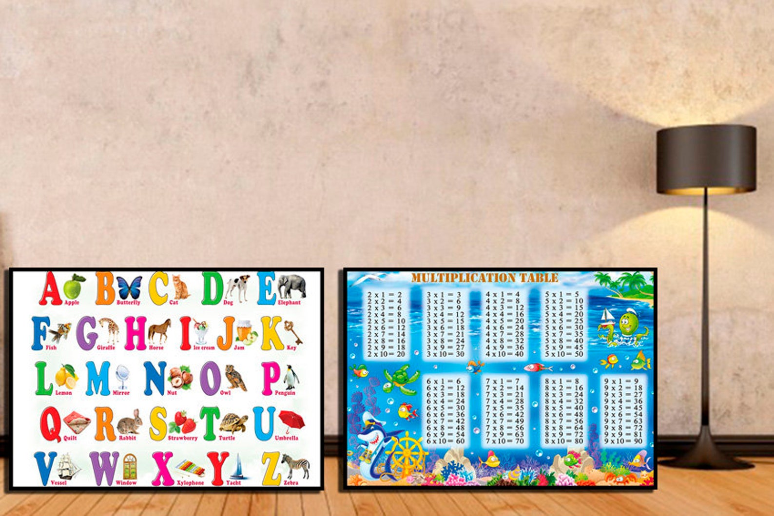 Alphabet Poster Multiplication Table Maths Print Teaching - Etsy