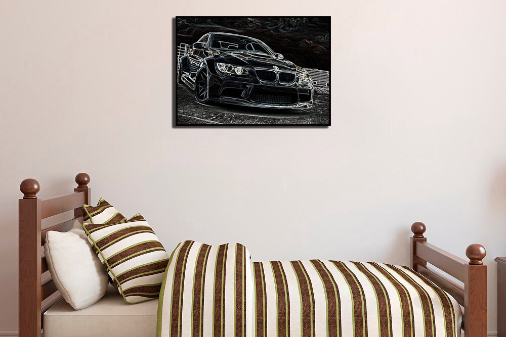 Bmw Poster Car Poster Bmw Car Drawing Garage Art Bmw Art Print - Etsy