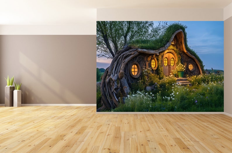 Hobbit House Mural Inspired Wall Decor for Nursery and Beyond Self ...