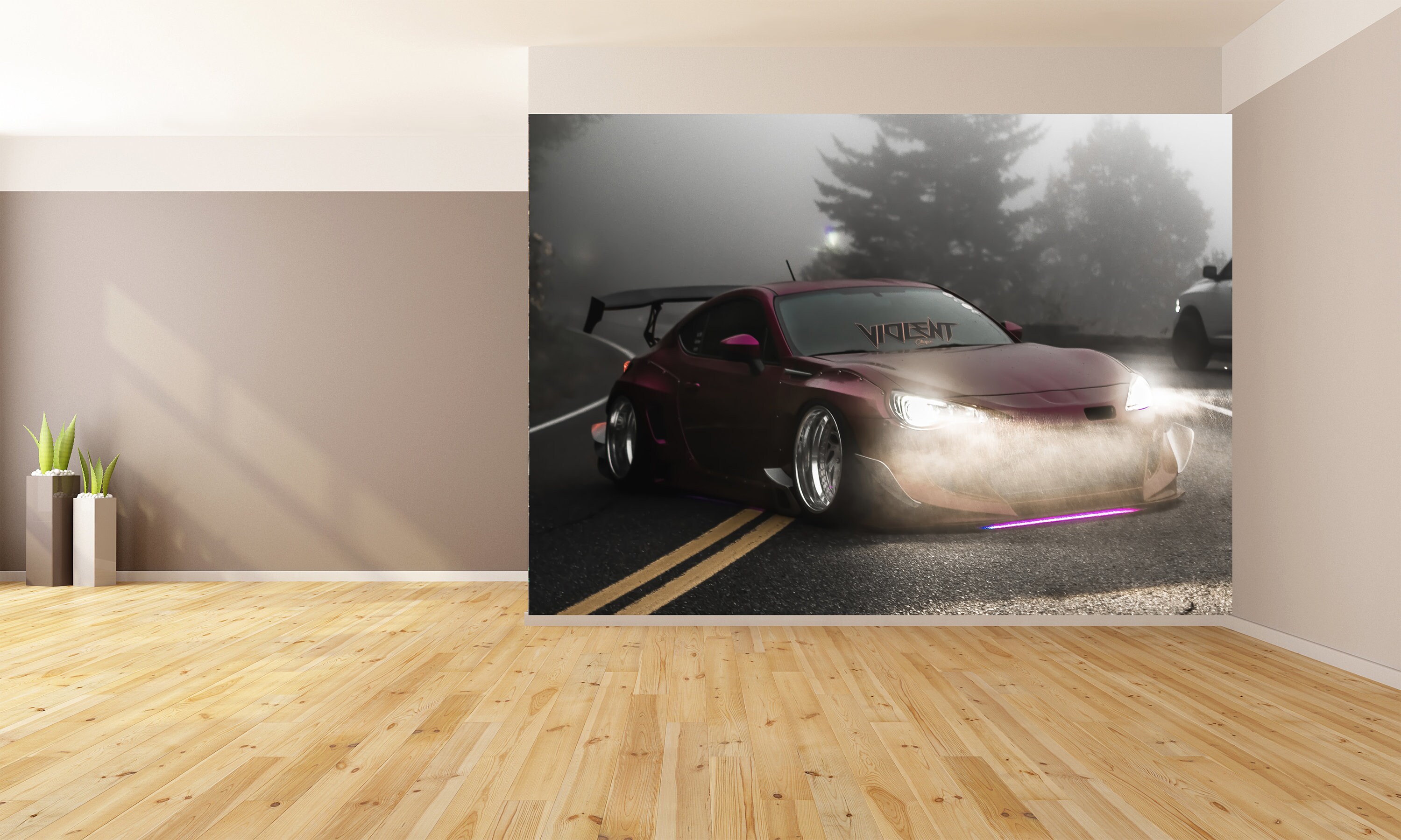 Sport Car Racing Wall Art Mural & Wallpaper Sport Car Garage Peel and ...