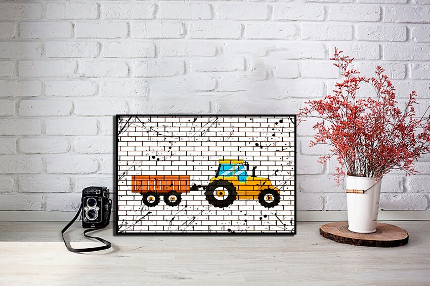 Tractor Poster Tractor Room Art Mechanism Decor Nursery Print | Etsy