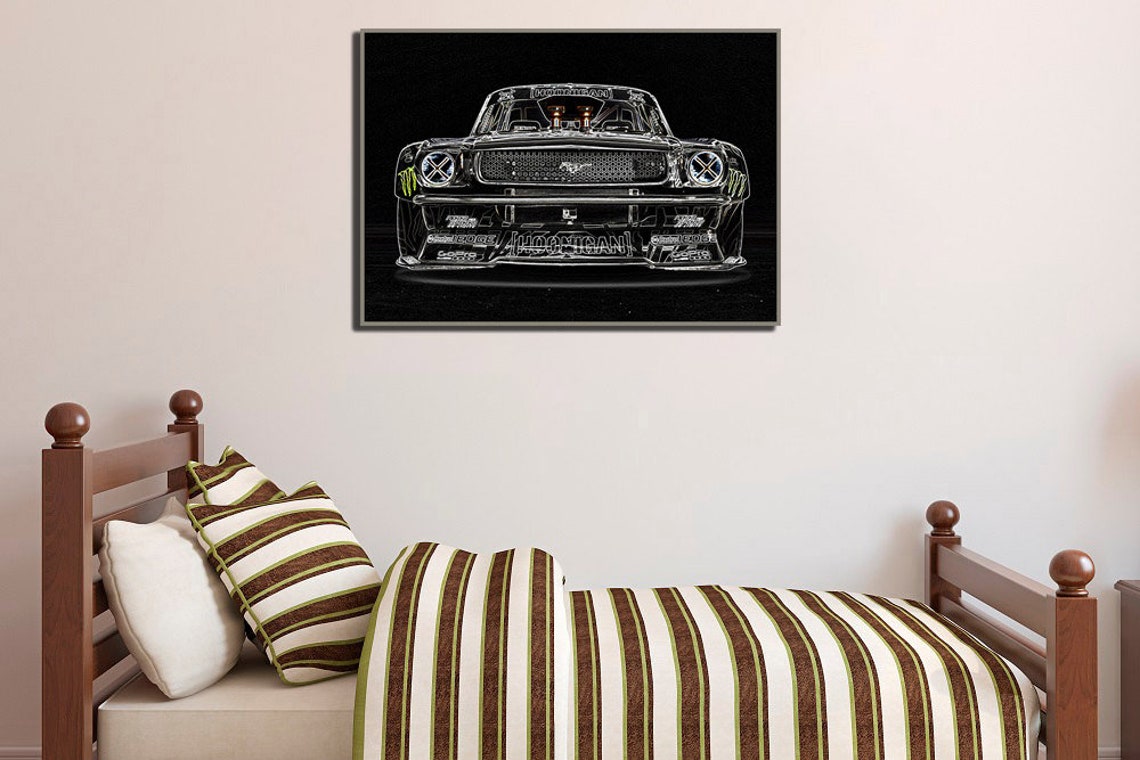 Ford Mustang Poster Classic Car Print Ford Mustang Art | Etsy