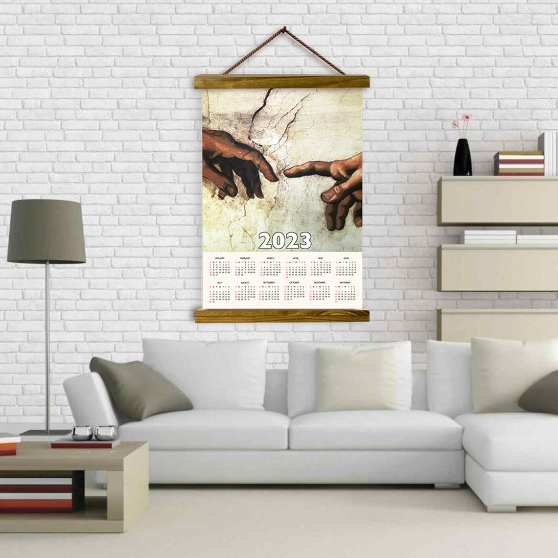 Creation of Adam Canvas Reproduction Print Hanging Canvas - Etsy