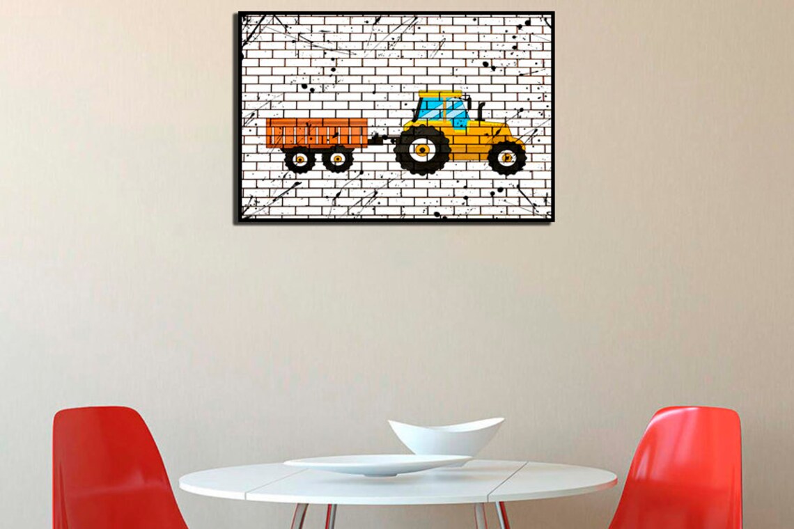 Tractor Poster Tractor Room Art Mechanism Decor Nursery Print - Etsy