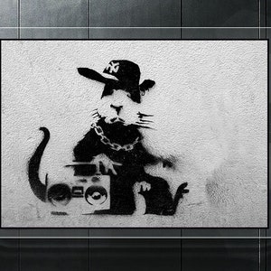 Rat Poster Street Art Prints Rat Decor Graffiti Print Contemporary Art ...