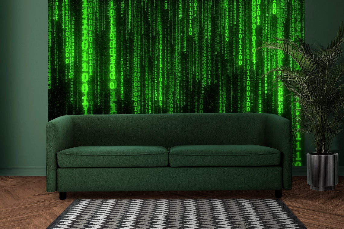 Matrix Wallpaper Computer Science Print Peel and Stick & Mural Cyber ...