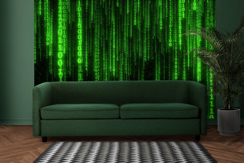 Matrix Wallpaper Computer Science Print Peel and Stick & Mural Cyber ...