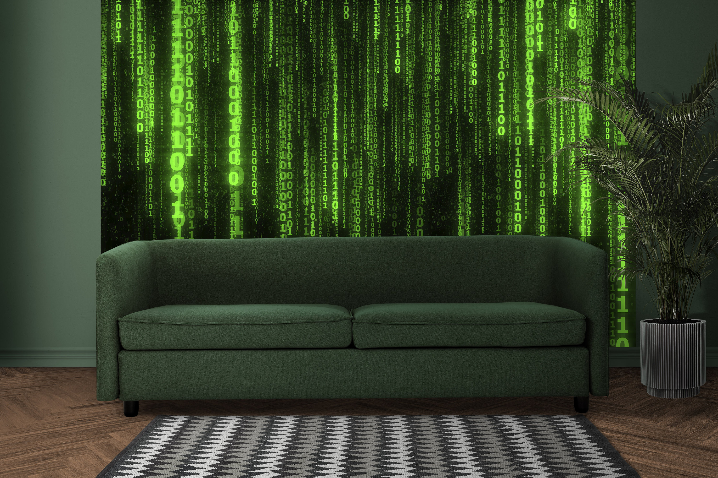 Matrix Wallpaper Computer Science Print Peel and Stick & Mural Cyber ...