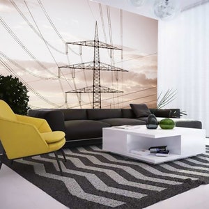 High Voltage Engineer Wallpaper Industrial Wallpaper Peel & Stick ...