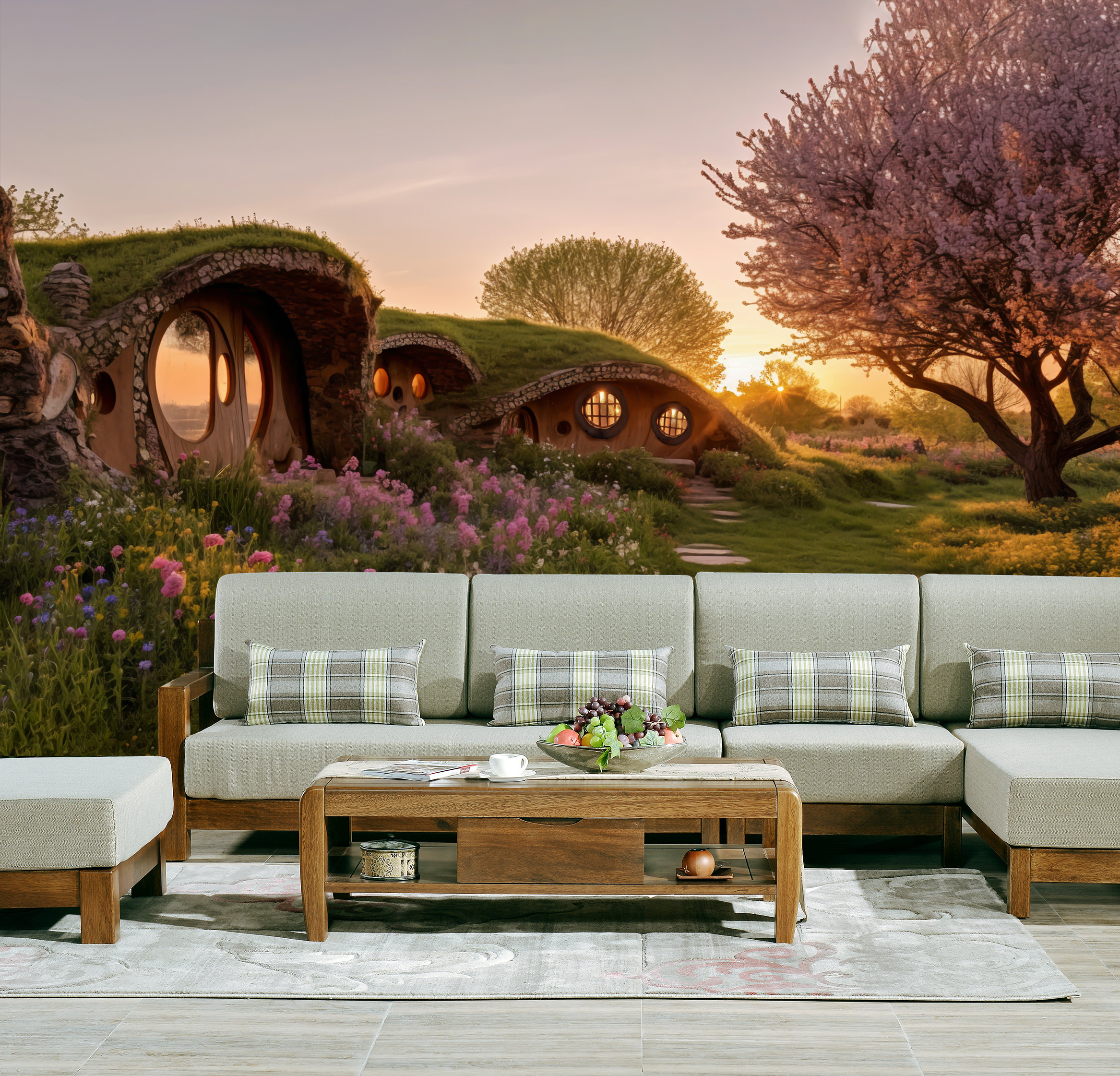 Hobbit House Wallpaper Lord of the Rings Fantasy Decal for Kids Peel ...