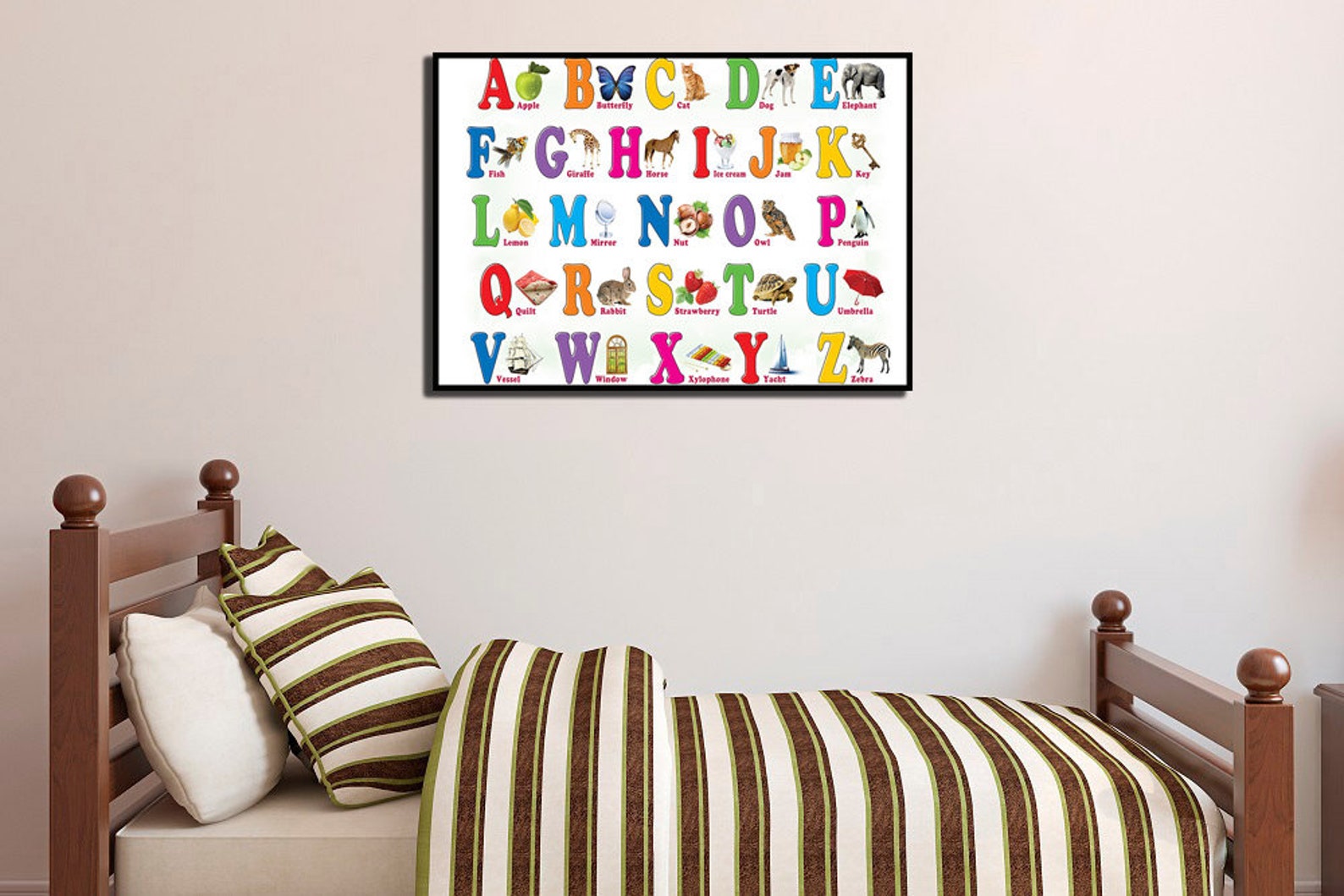 Alphabet Poster ABC Poster Kids Room Décor Baby Alphabet - Etsy