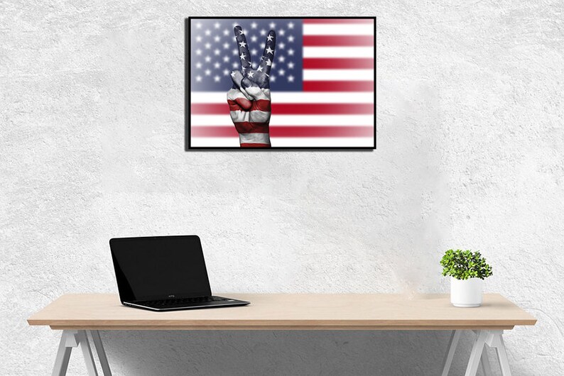 Us Flag Poster Peace Poster American Flag United States Poster - Etsy