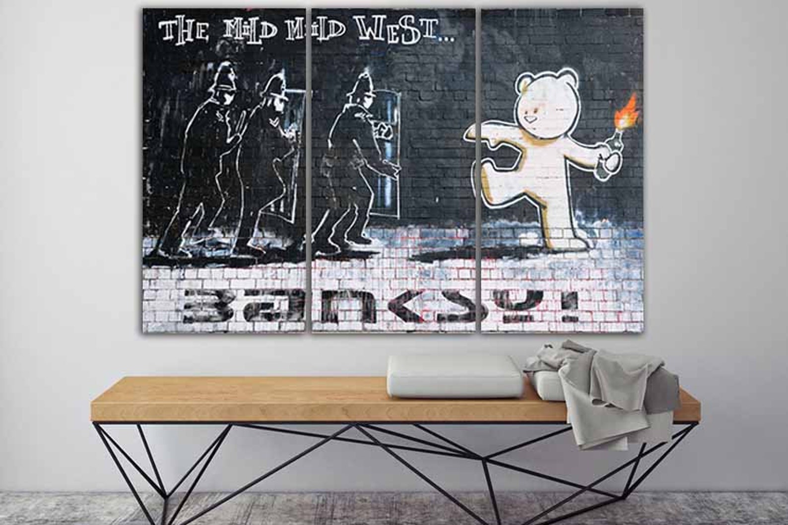 Bär Wanddruck Graffiti Leinwand Bär Kunst Molotow Cocktail | Etsy