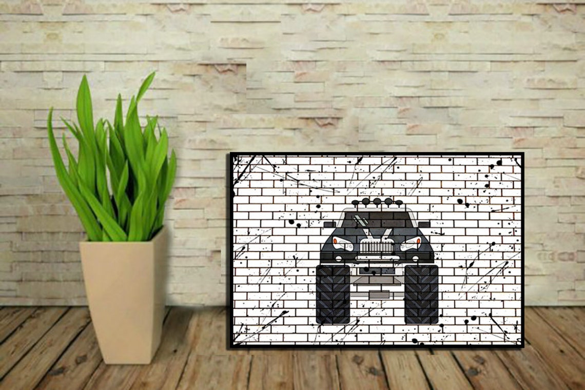 Monster Truck Poster Car Wall Art Truck Wall Decor Toddler | Etsy