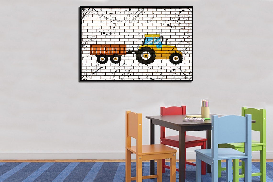 Tractor Poster Tractor Room Art Mechanism Decor Nursery Print - Etsy