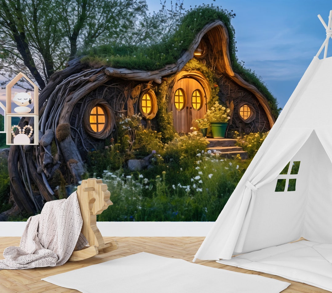 Hobbit House Mural - Inspired Wall Decor for Nursery and Beyond Self ...