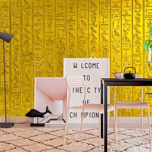Gold Hieroglyph Wallpaper Ancient Egyptian Wall Mural Self-adhesive ...