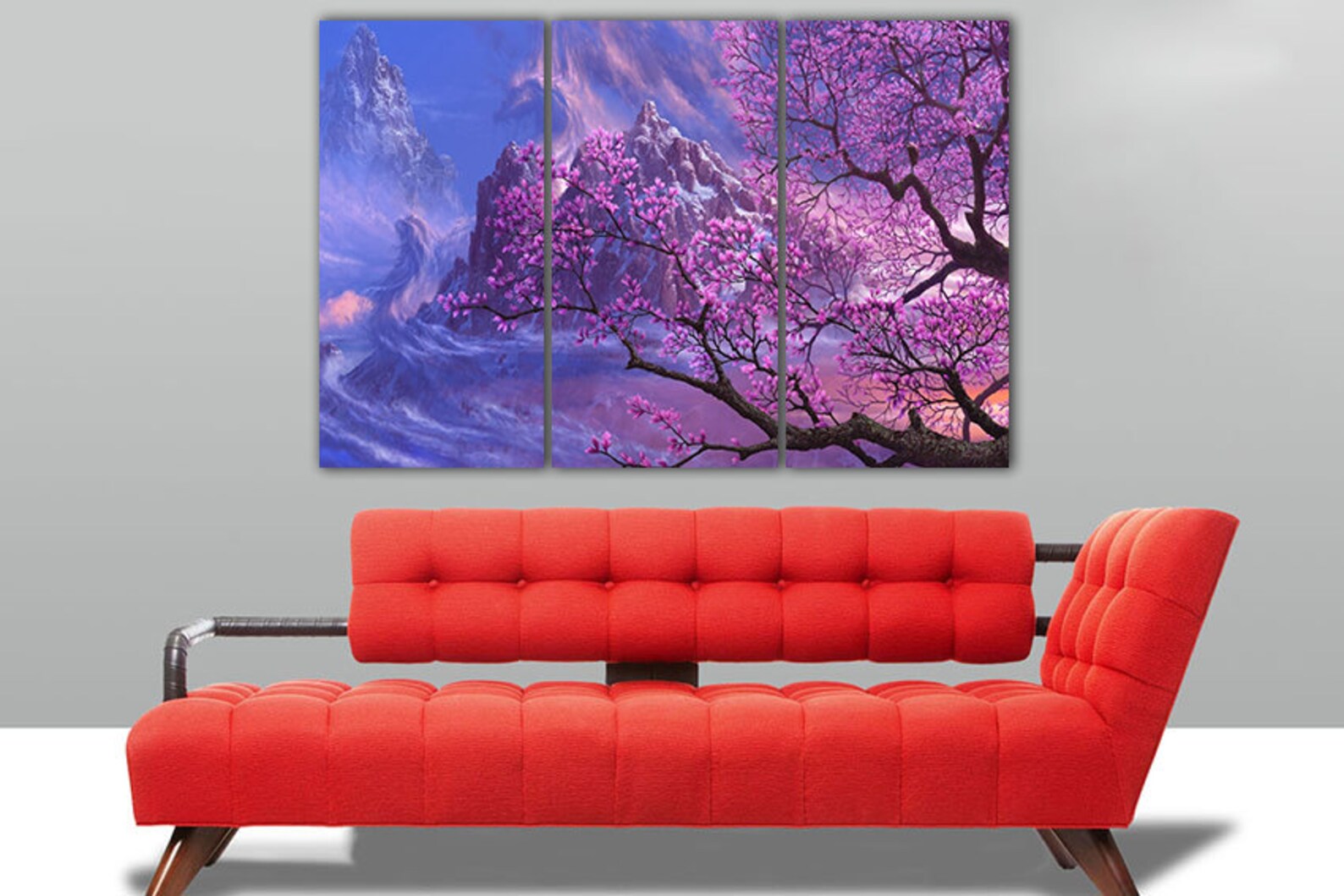 Cherry blossom Sakura canvas Cherry blossom art Nature decor | Etsy