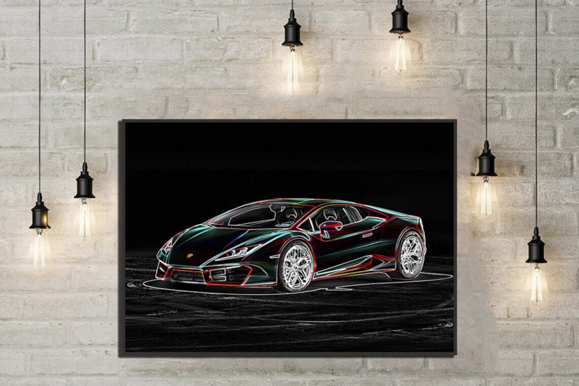 Lamborghini Huracan Lamborghini Poster Lamborghini Décor - Etsy
