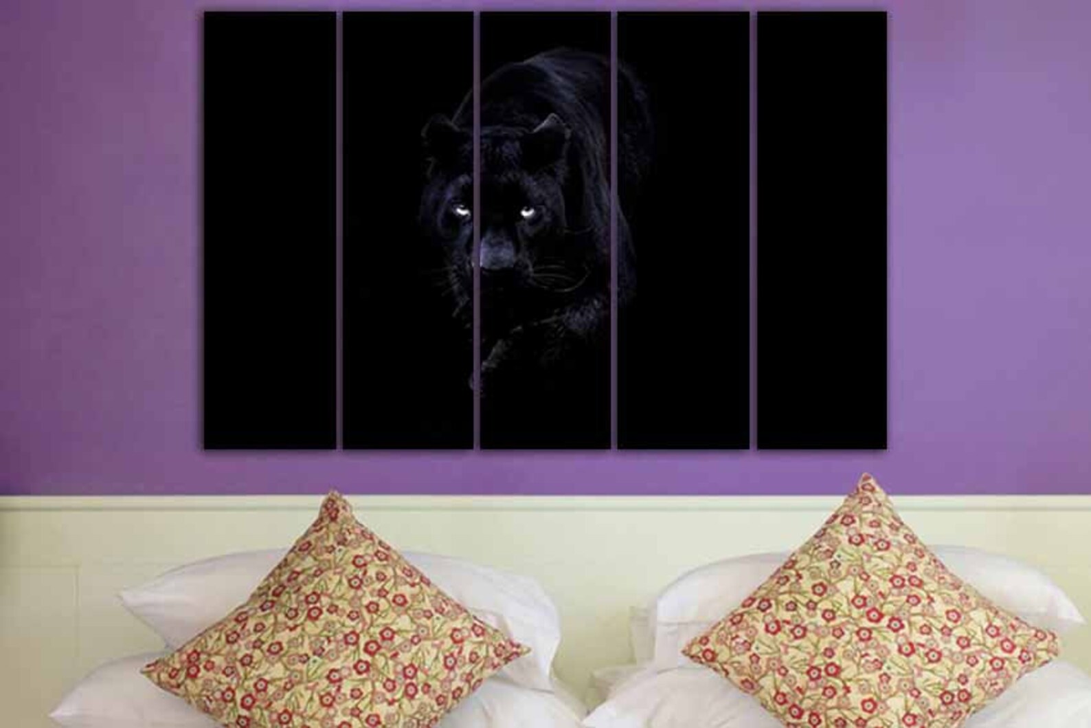 Panther Canvas Animal Wall Art Panther Decor Zoo Artwork Black Panther ...
