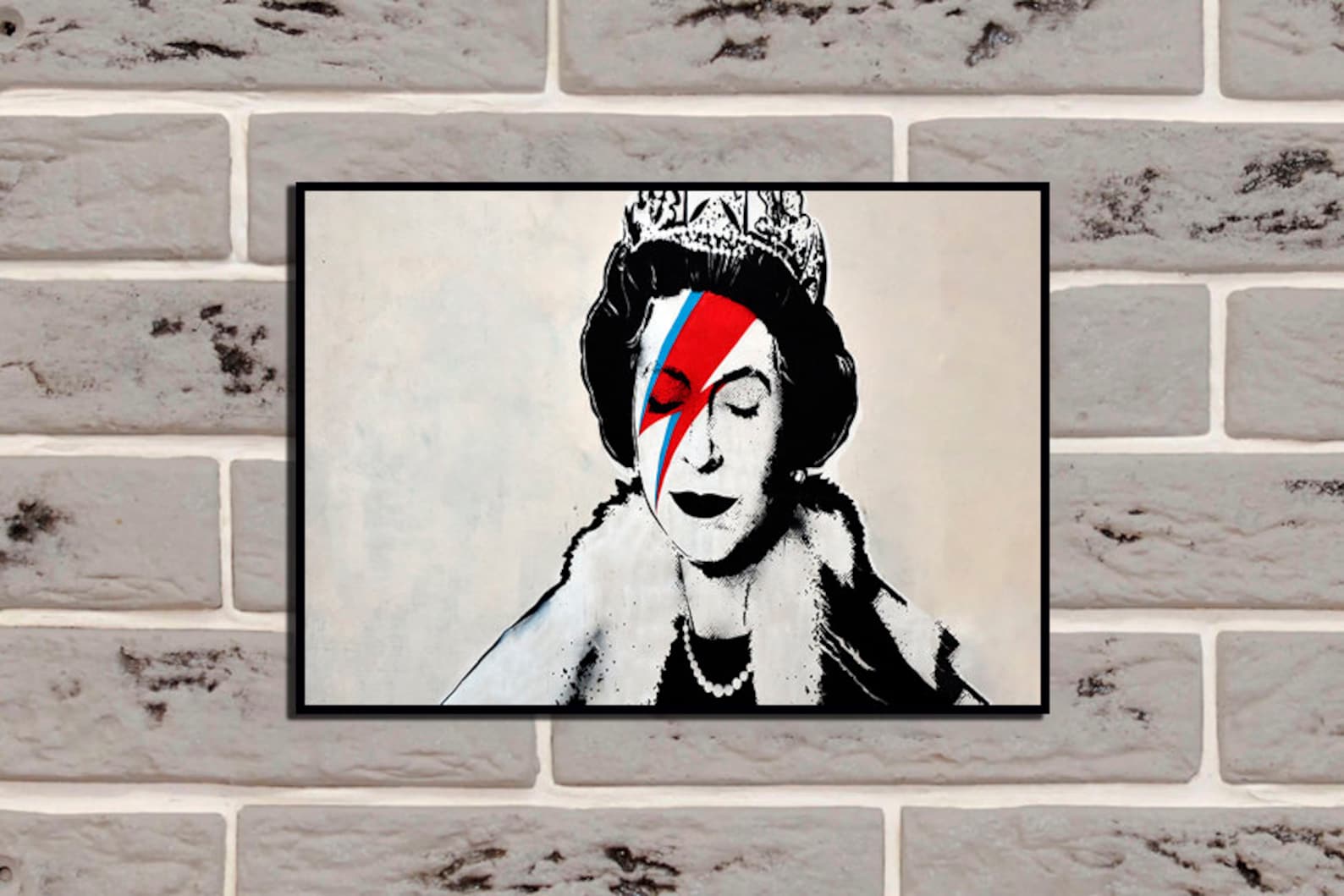Queen Elizabeth Art Queen Poster Street Art Graffiti Decor | Etsy