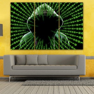 Hacker Canvas Internet Print Art Computer Science Art Anonymous Print ...
