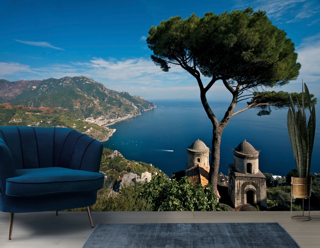 Positano Wallpaper Italy Wall Mural Seaside Wall Decor City Wallpaper ...