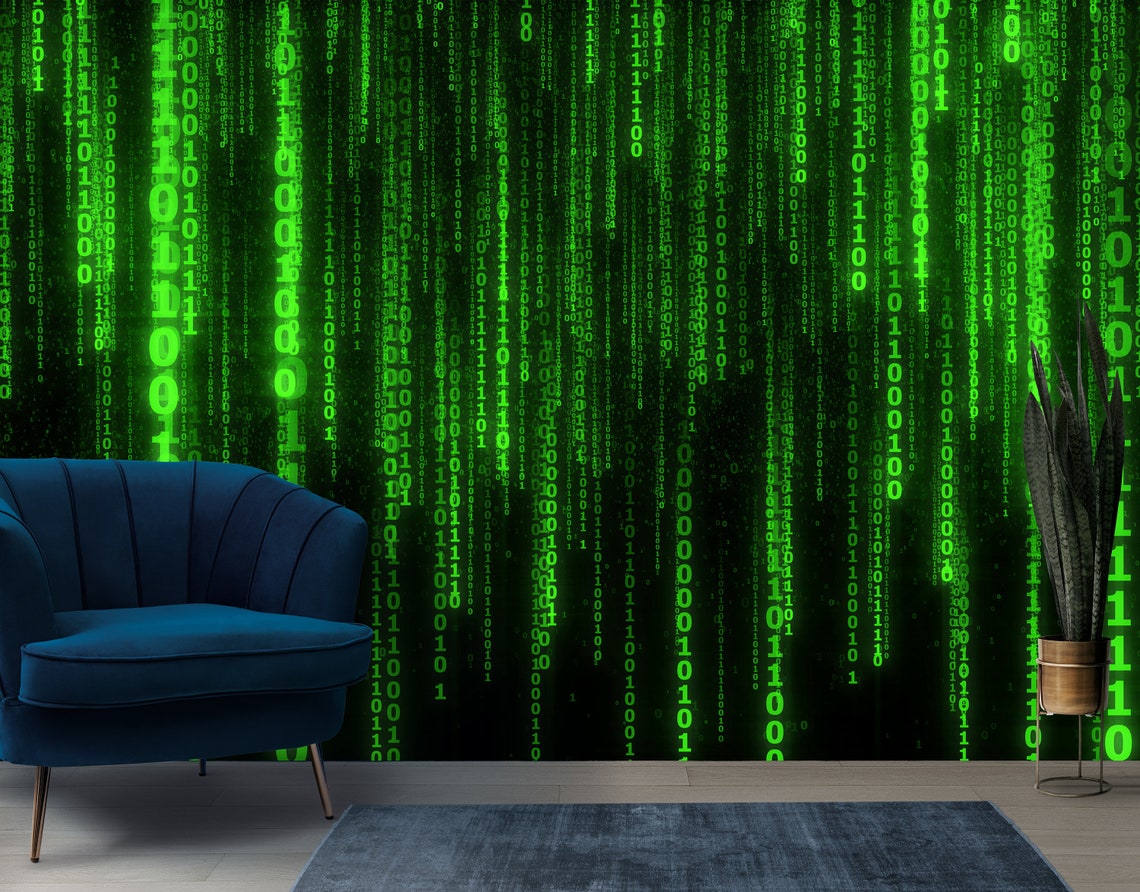 Matrix Wallpaper Computer Science Print Peel and Stick & Mural Cyber ...