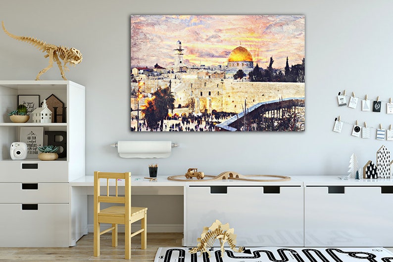 Israel Canvas Jerusalem Art City Canvas Set Painting Print - Etsy