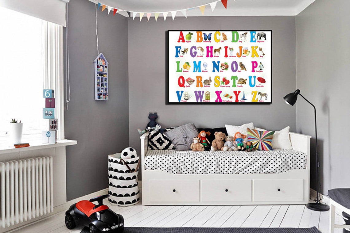 Alphabet Poster ABC Poster Kids Room Décor Baby Alphabet - Etsy