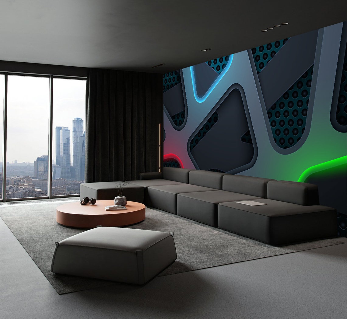 3d Effect Wallpaper Cubes Pattern Mural Abstract Wallpaper Peel and ...