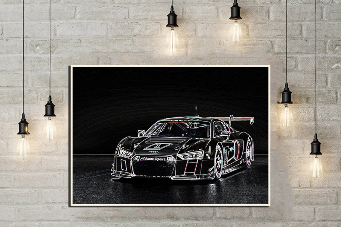 Audi R8 Audi Poster R8 Car Poster Supercar Poster Audi Art | Etsy