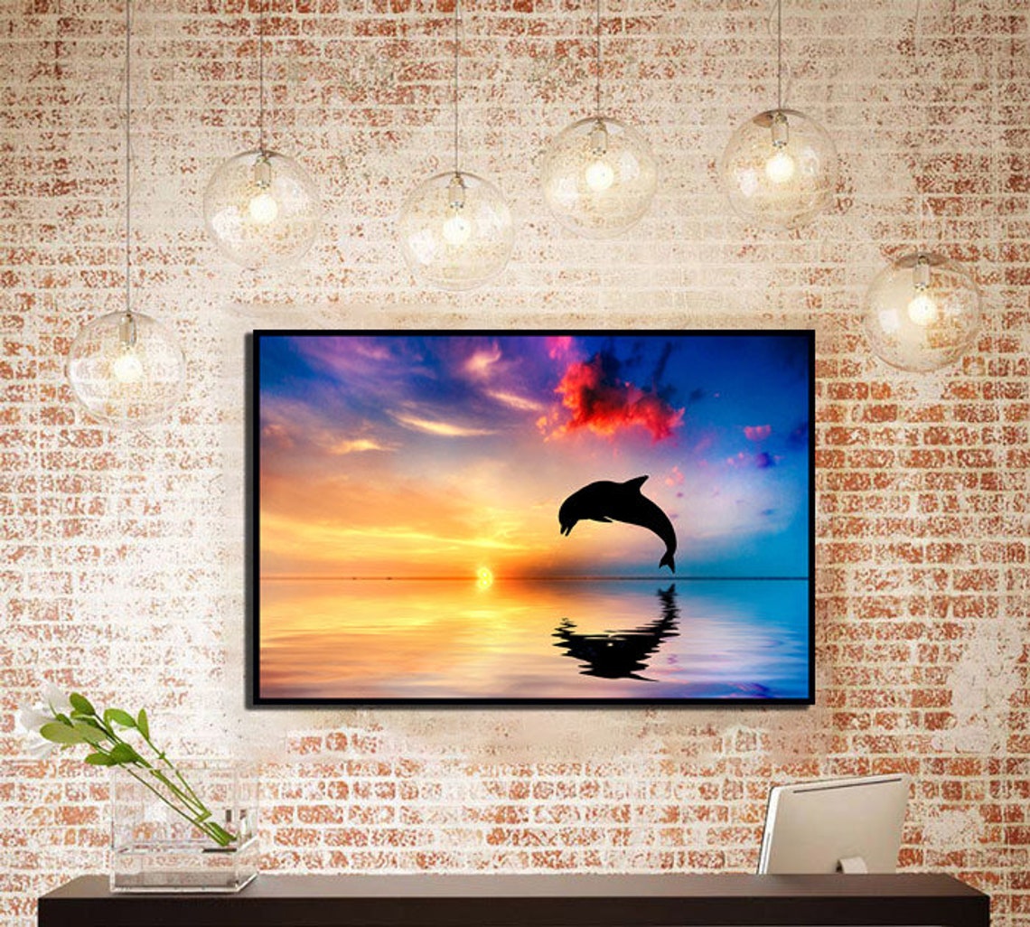 Dolphin Animal Dolphin Poster Dolphin Print Poster Dolphin Art Nature ...