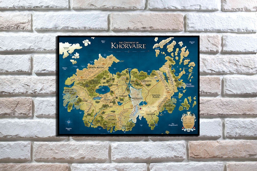 Khorvaire Poster Eberron Print Dungeons N Dragons Dnd Print Dnd Art ...