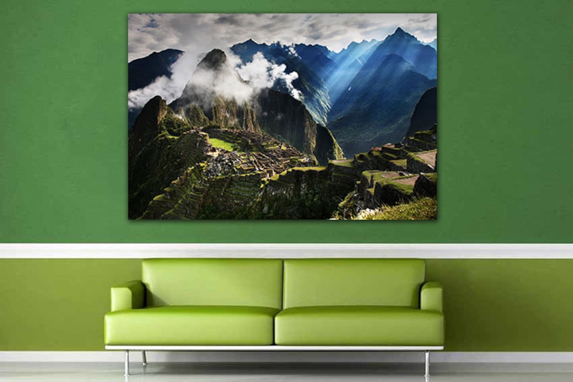 Machu Picchu Canvas Peru Décor Peru Wall Art Machu Picchu Art - Etsy