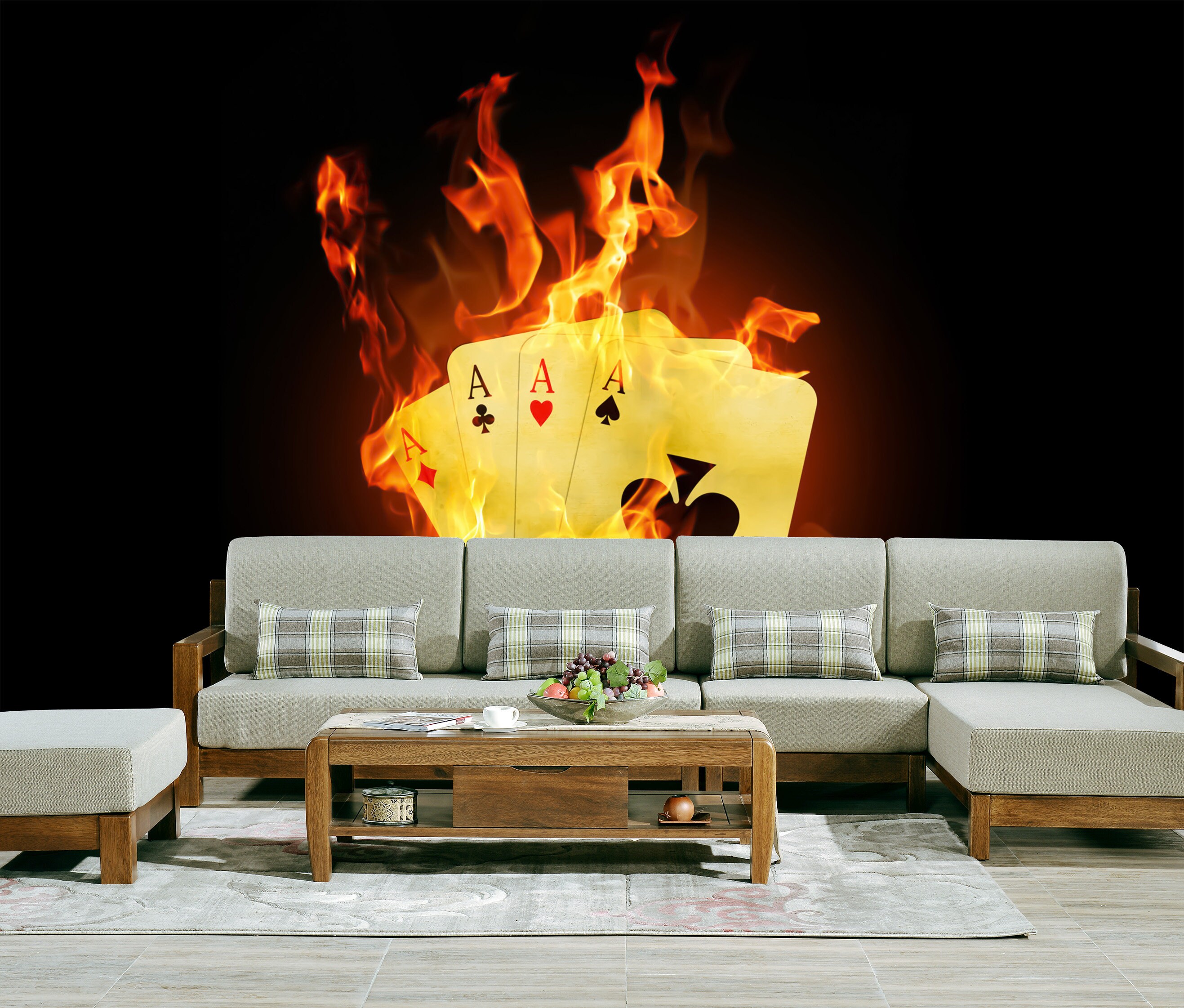 Poker Wallpaper Game Room Wall Decor Peel and Stick Gambling Wall Art ...