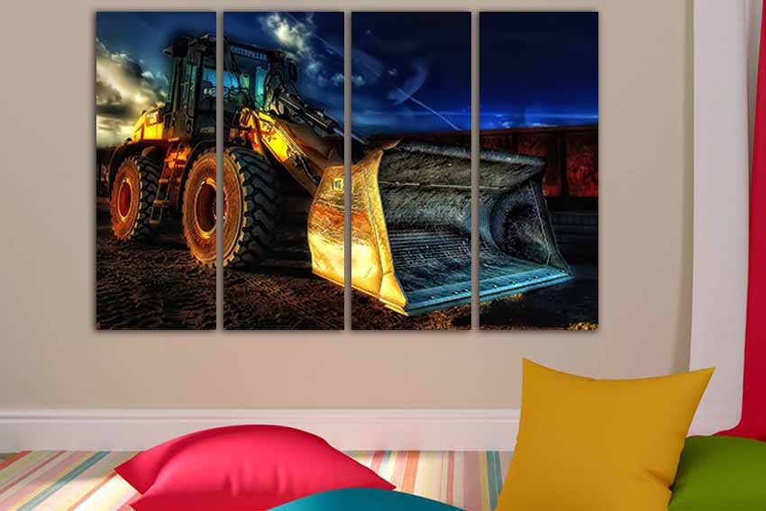 Wall Art Canvas Construction Machines Mechanism Decor - Etsy