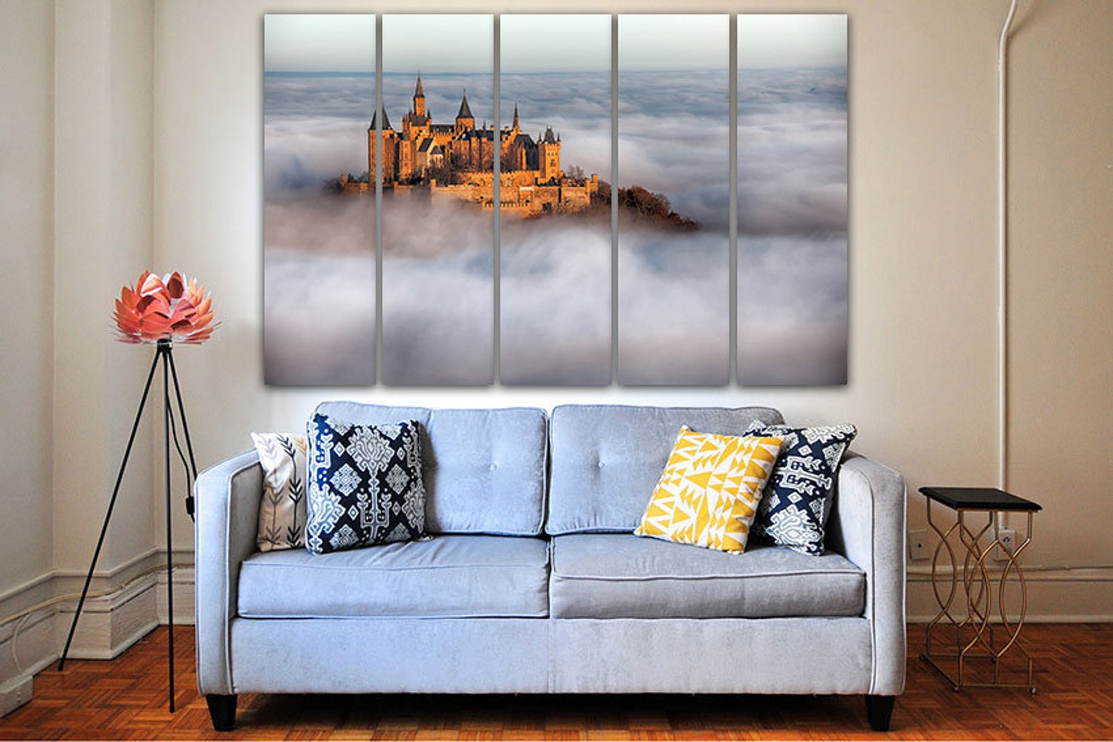 Hohenzollern Castle Wall Art Canvas Sky Decor Castle in Clouds - Etsy