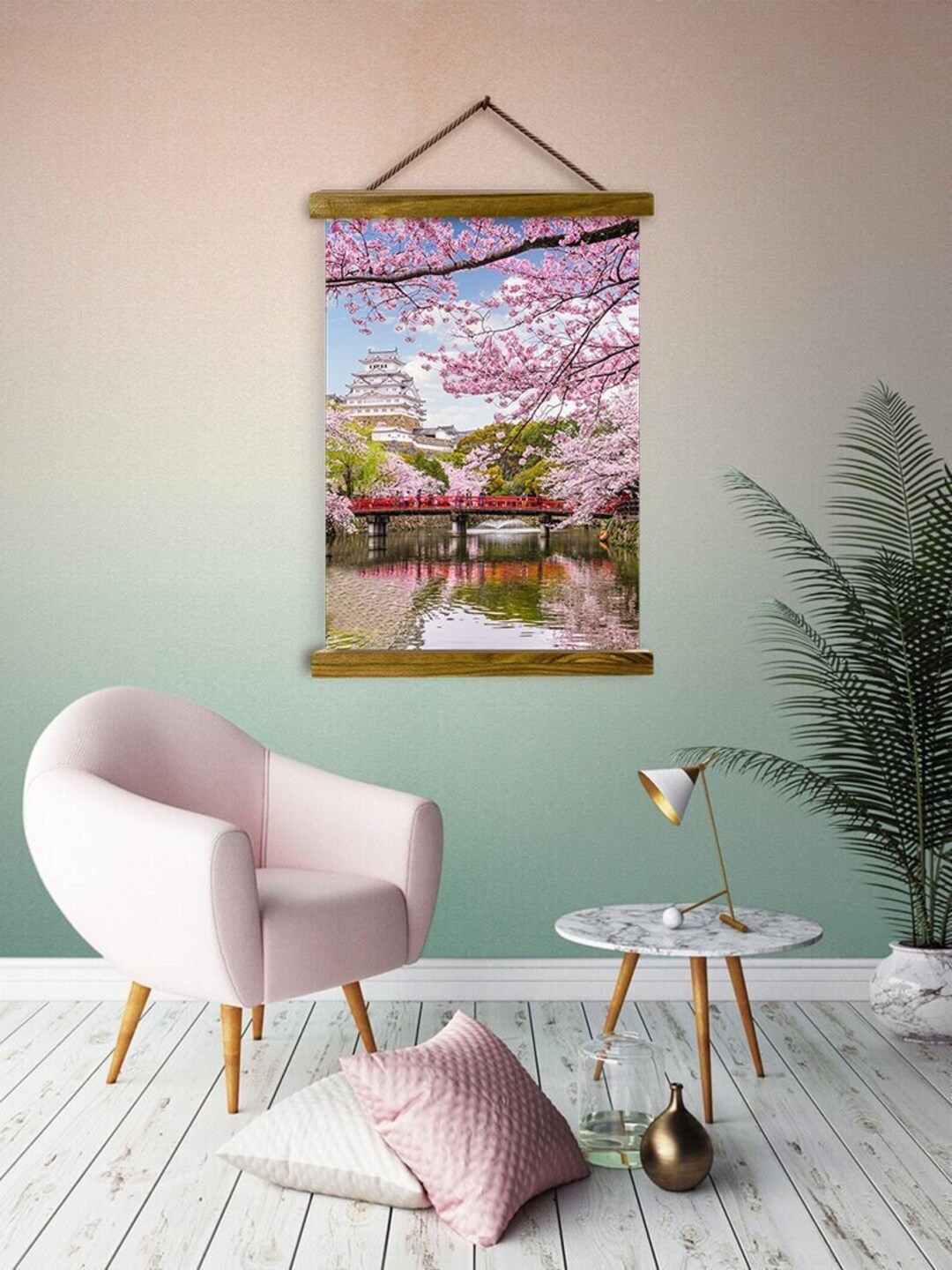 Sakura Wall Art Cherry Blossom Art Hanging Canvas Japanese Art Tree ...