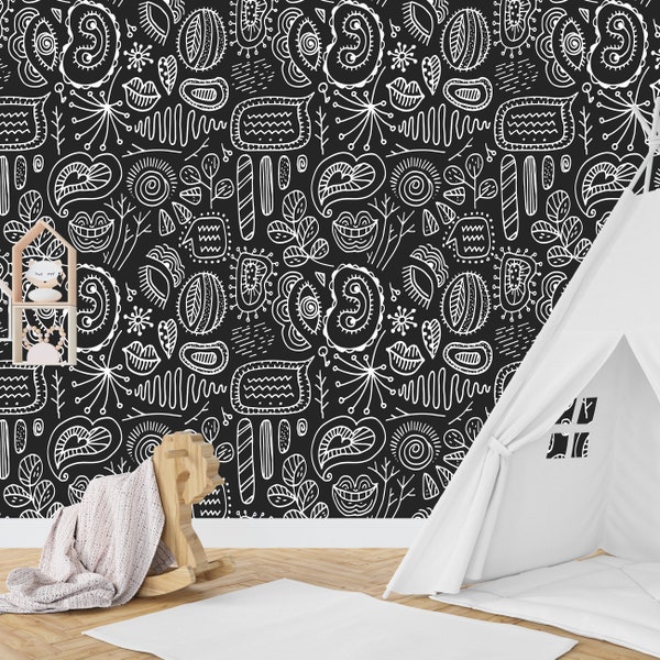 Doodle Wallpaper - Etsy